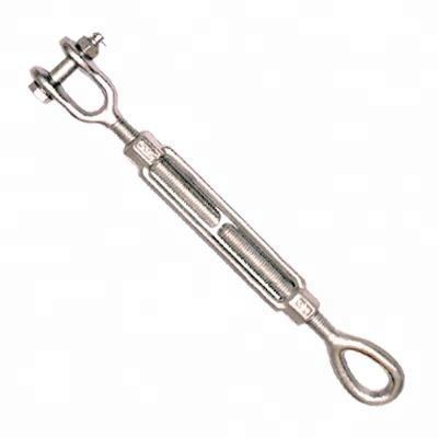Quality Heavy Duty US Type Cable Turnbuckle Hot Dip Galvanized Carbon Steel Jaw and Eye Drop Forged Customizable Packing for sale
