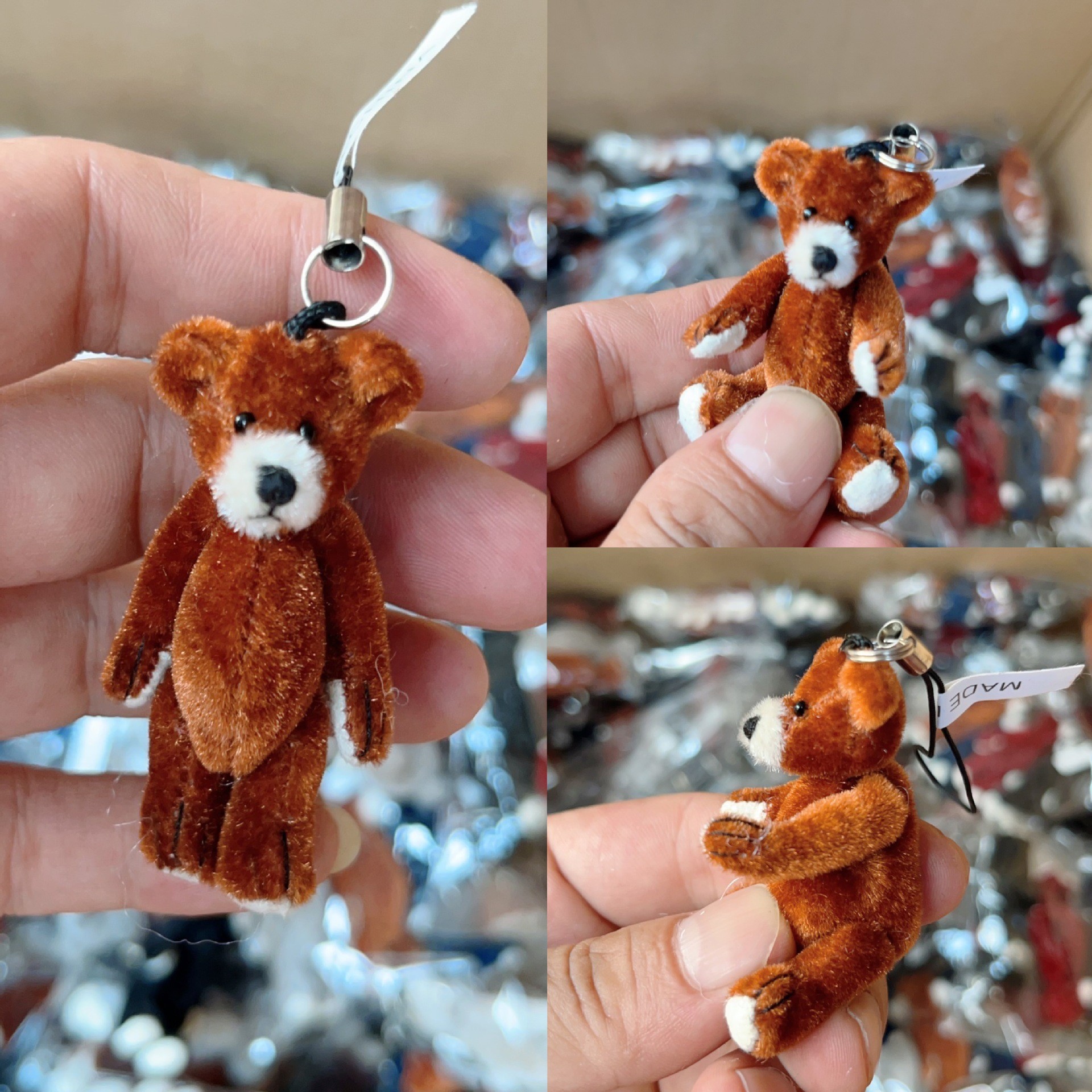 Teddy Bear Plush Joint Plush Bear Doll Key Chain Stuffed Animal Toys