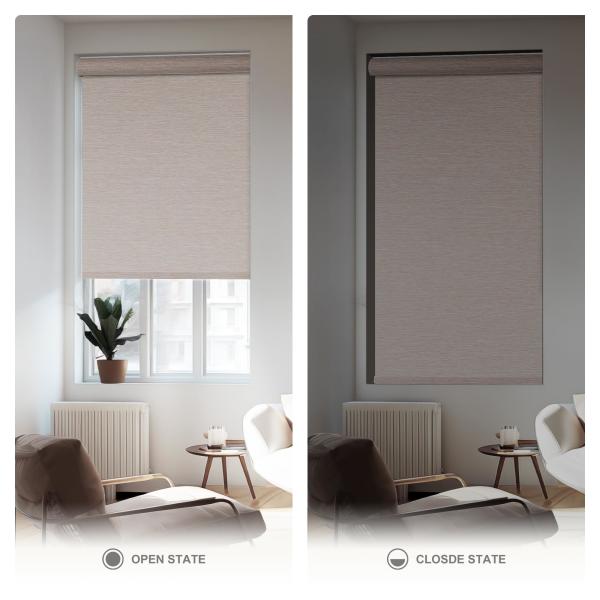 Quality Venetian 100% Polyester Roller Blinds Fabric Solar Shades For Home Sunshade for sale
