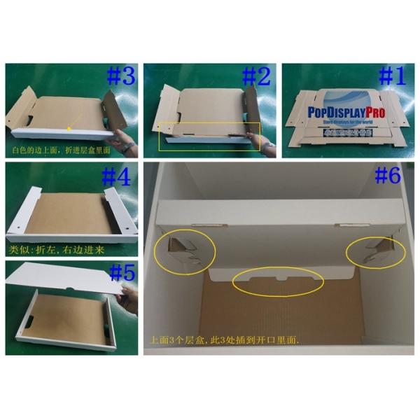 Quality Temporary Card Cardboard Floor Displays 140gsm Disinfectant Wipes for sale