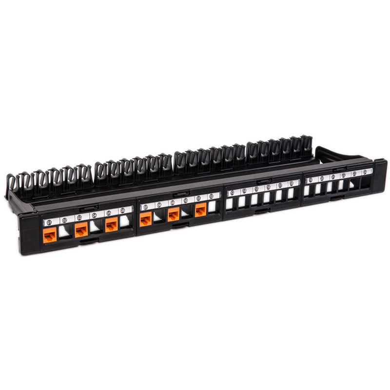 Quality CAT5 CAT6 Network Patch Panel UTP Blank Unloaded RJ45 24 Port Patch Panel for sale