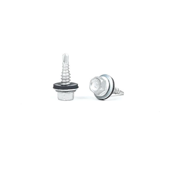 Quality Steel Hex Head Self-Drilling Roofing Tek Screws with Rubber Washers Stitch Screw 1 Point for sale