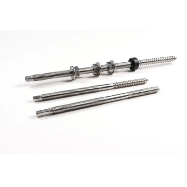 Quality Natural Silver Double Threaded Hanger Bolts for Secure and Durable Solar Panel for sale