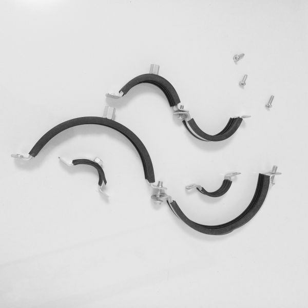 Quality Heavy Duty Epdm Rubber Strut Channel Pipe Clamp Reinforced Band Zincplated for sale