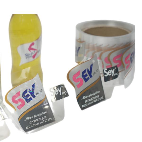 Quality Offset Printing Beverage Bottle Label Alcohol Clear Label Stickers Custom for sale