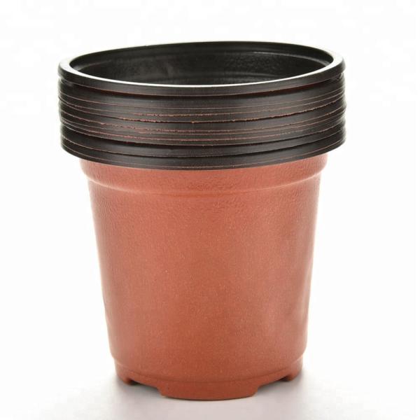 Quality PP Sun 15cm Width Plastic Flower Pots 12 Drainage Holes for sale
