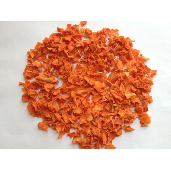 Quality Orange Colour Dried Dehydrated Carrots 10x10x3mm 3x3mm for sale