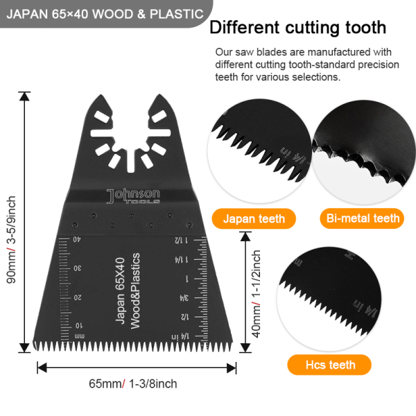 Quality Wood Plastics Cutting 65x40mm Oscillating Multi Tool Blades for sale