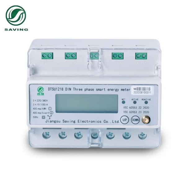 Quality Three phase Din rail Multi Tariff Digital LCD Display Voltage Smart Wifi Electric Energy Meter From Saving for sale
