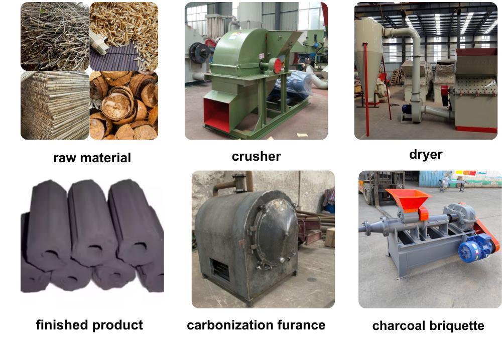 Full Automatic Biomass Charcoal Rods Making Machine Production Line for Sale