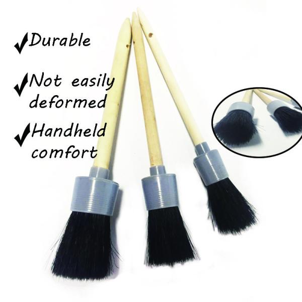 Quality OEM Scratch Free Auto Detailing Brushes Interior Leather Trim Wheels for sale