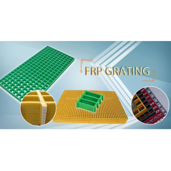 Quality FRP GRP Mesh Plastic Heavy Duty Fiberglass Grating Flooring / Walkway Frp Grating for sale