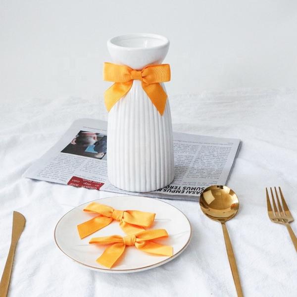 Quality MSD Grosgrain and Satin Ribbon Bottle Bow Decoration Customize Size Ribbon Bow for sale