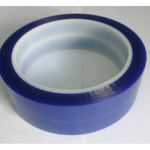 Quality Economy grade PET Silicone Tape Single Adhesive Side , Blue Adhesive Tape For Spray Masking for sale