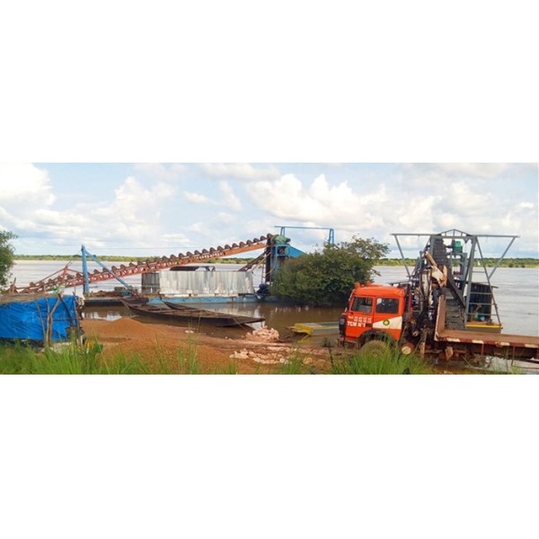 Quality Wheel Bucket 80M3/Hour Gold Mining Dredger Machine 12M for sale