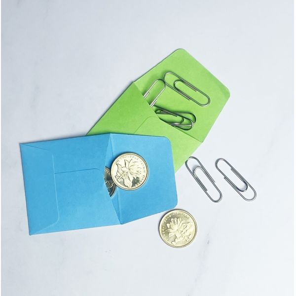 Quality Small Square Coin Envelopes Colour Paper Money Envelopes for Coin And Seed 2 x 2 for sale