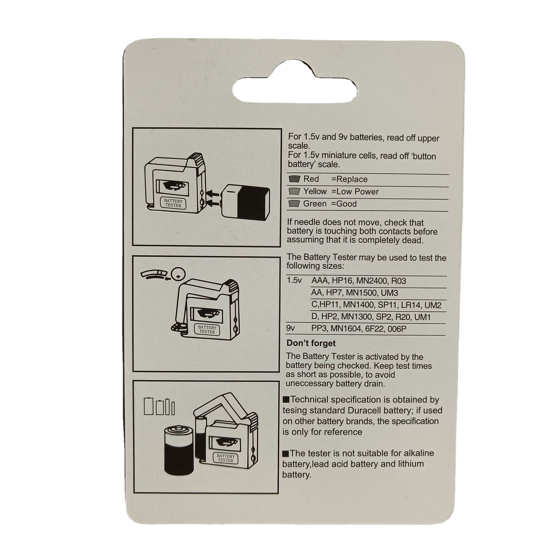 Quality Pointer Battery Tester BT860, Battery Capacity Tester, Blister Card Packaging, for sale