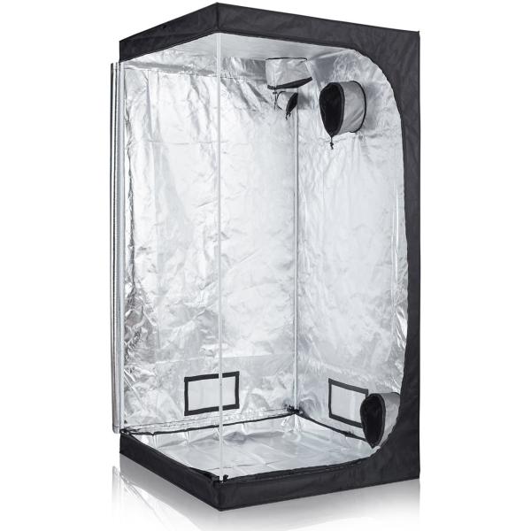 Quality IP20 80*80*160MM 1680D Mylar Led Grow Tent Stainless Steel Structure for sale