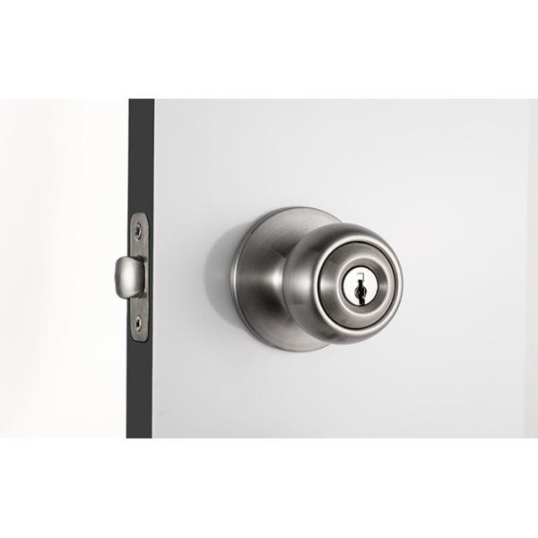 Quality Exterior Door Cylinder Door Knobs Lock Satin Nickel Knob Lever for sale