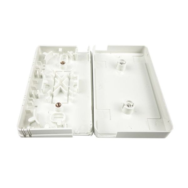 Quality ABS 2-Cores Plastic Fiber Optic Faceplate Socket Panel For Indoor FTTX Network for sale