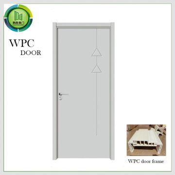 Quality OEM Fire Retardant WPC Plain Door White Flush Moisture Resistance Hotel Use for sale