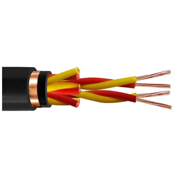 Quality Al Foil Plastic Screen PE Insulation Shielded Power Cable with CU core for sale