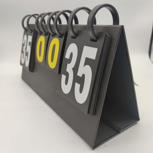 Quality PU Composite Paper Tabletop Scoreboard Portable Black Scorer Match Point Sets for sale