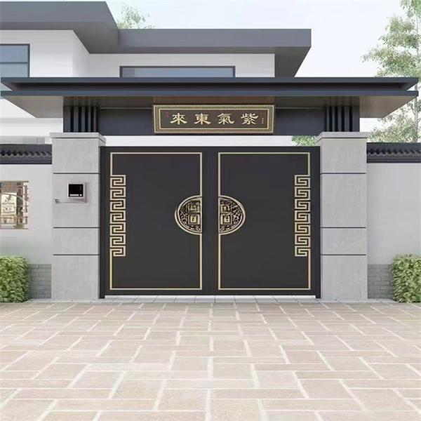 Quality Security Custom Wrought Iron Gates Outdoor Fencing Trellis Preassembled for sale