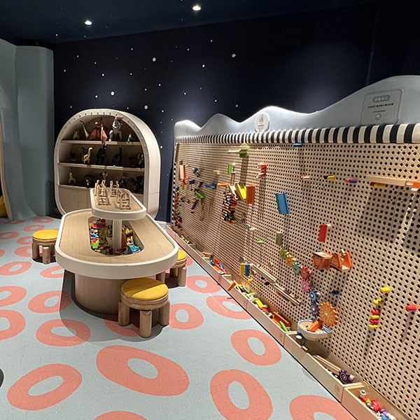 Modern children's play wall panel installation example