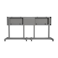 Quality Two 65'' – 86'' Screens TV Trolley Stand For Up To 573Lbs Rolling Media Console for sale
