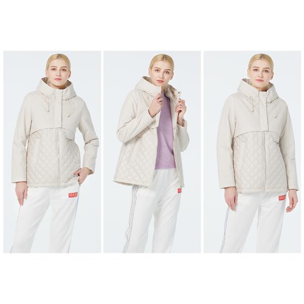 Quality White Women Autumn Coat Standard Size 42 - Size 45 Ladies Spring Coats for sale