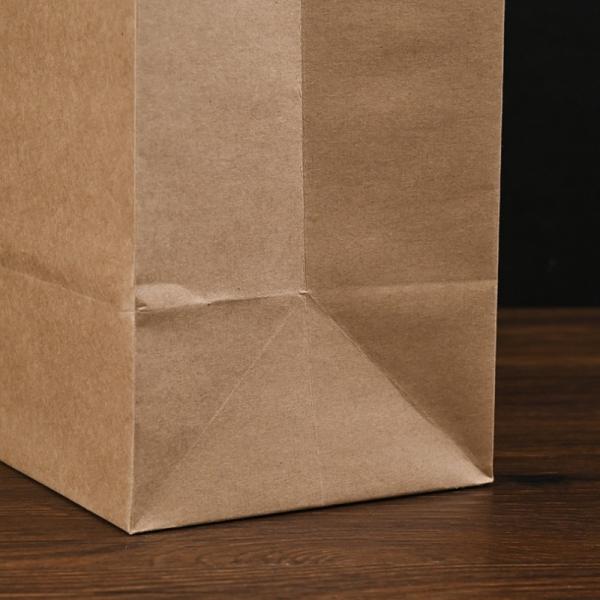 Quality 250gsm 300gsm Biodegradable Disposable Tableware Brown Paper Bags With Handles for sale