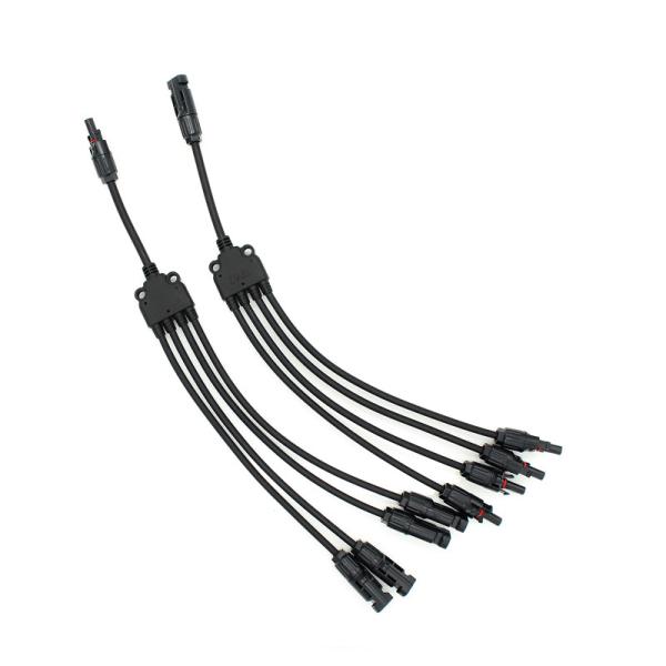 Quality MC4 Solar Photovoltaic Panel Adaptor Cable Connector Y Type Five Way Plug for sale