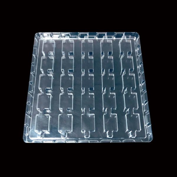 Quality Clear PET Turnover Plastic Holder Blister Tray for Semiconductor Components for sale