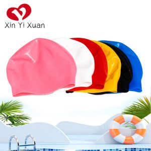 Quality 60g Comfortable Swimming Cap Water Protective Fall Resistance silicone swimming for sale