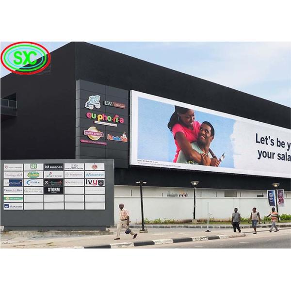 Quality P6 Outdoor Solid Mounted Full Color Steel Cabinet LED Signage Back Maintenance for sale