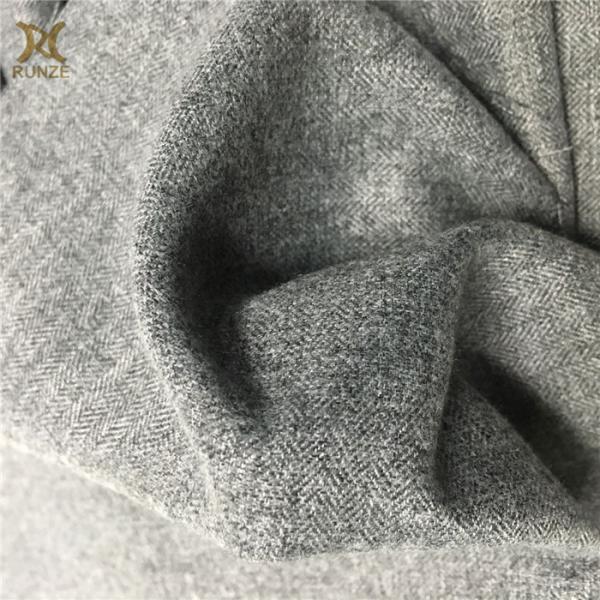 Quality Blanket Wearable Pure 160D Polyester Cationic Herringbone Brushed Fabric for sale