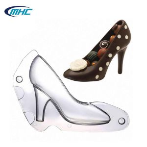 Quality Custom 3D High Heel Shoe Chocolate Mold Polycarbonate Baking Tools for sale
