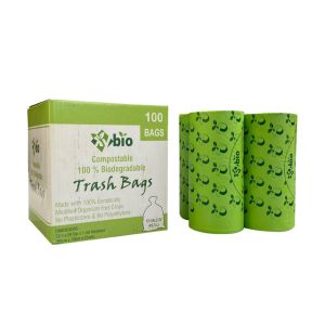 Quality Heavy Duty Compostable Garbage Bags 13 Gallon Green Trash Bags for sale