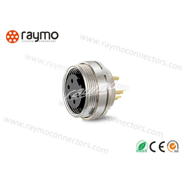 Quality Rugged Solid Threaded Electrical Connector, 5 Pin Circular Connector High for sale