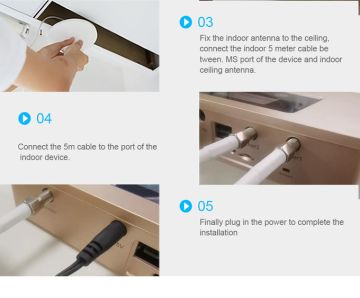 LCD Display 2G 3G 4G Dual Band Repeater 1800/2100MHz Cellular Signal Amplifier Kit 12