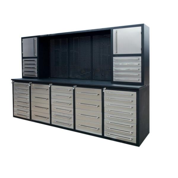 Quality Stainless Steel Handles Heavy Duty Tool Cabinet for Garage and Folding Workbench for sale