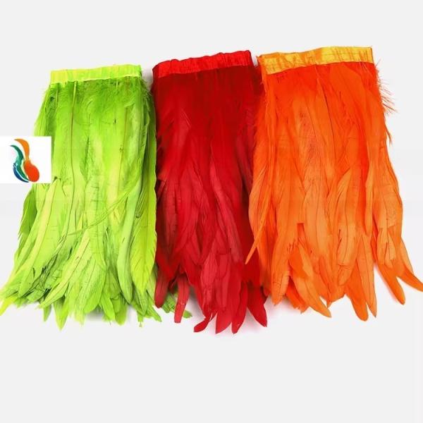 Quality Carnival costumes rooster coque feather fringe trimming for sale