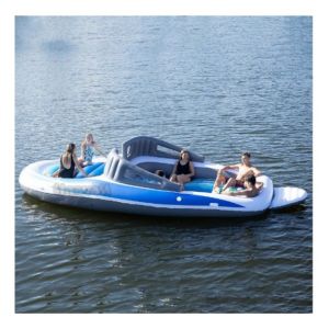 Quality Newest Inflatable Airtight Water Party Boat for Island Float 5-10 Person for sale