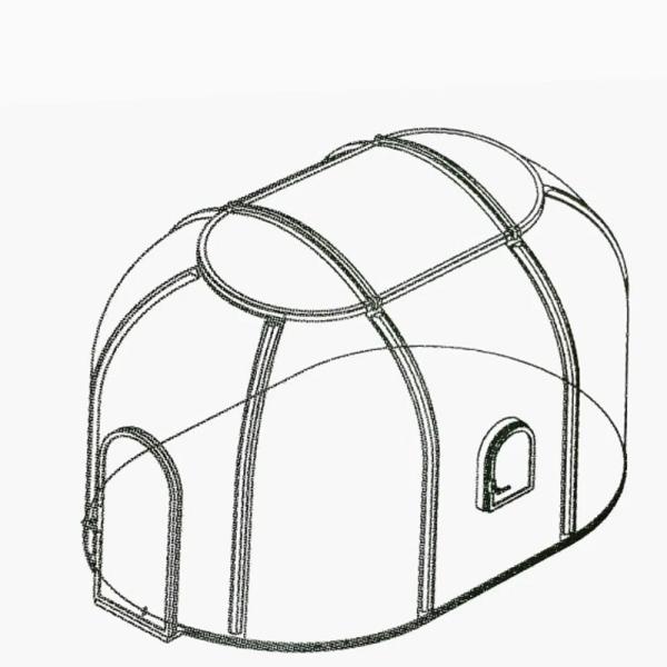 Quality 3 - 4 Persons Polycarbonate Dining Bubble Tent Star View Bubble Dome Tent for sale