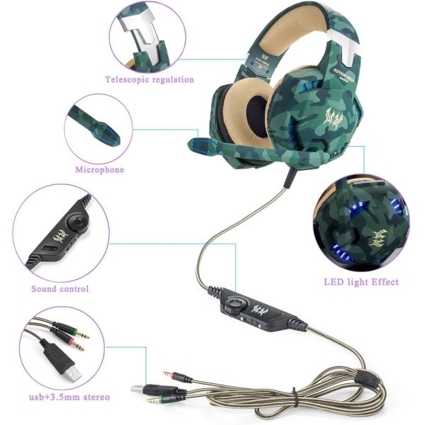 Quality Noise Reduction 2.2m 2.2kohm G2600 PS4 Over Ear Headset With Mic for sale