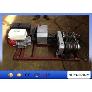 Quality 13HP Double Drum Electric Cable Pulling Winch Dual - Bull Wheel Powered Winch for sale