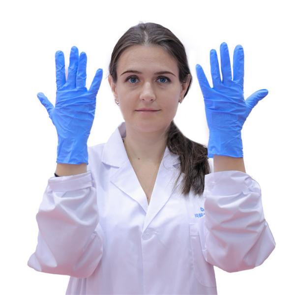Quality Large Royal Blue Disposable Industrial Nitrile Gloves for sale