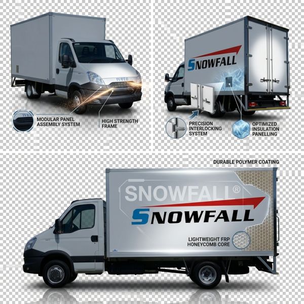Quality Modular Panel Design FRP Honeycomb Dry Cargo Box with Panel Kit Assembly System for sale