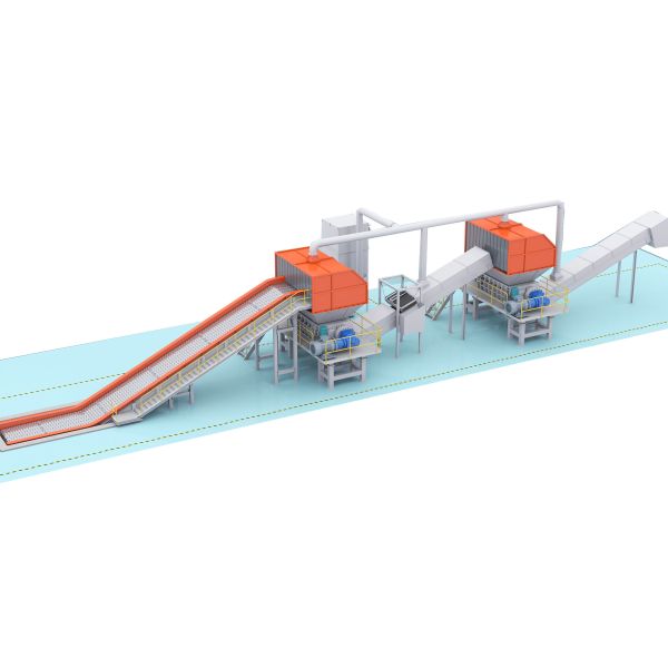 Quality 8000KG Two-Axis Shredder for Crushing Leather Cloth Strip and Industrial Solid Waste for sale